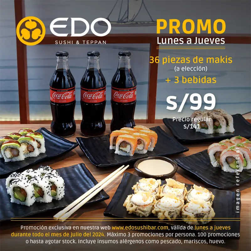 EDO SUSHI BAR - Makis, acevichados, parrilleros, ramen
